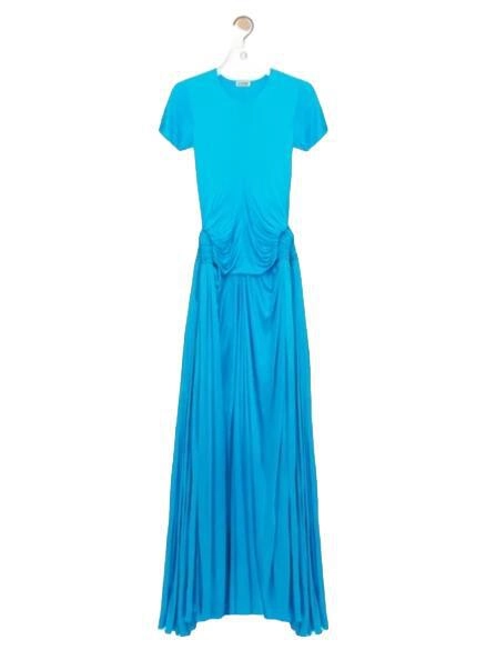 Loewe Dress In Viscose - Blue