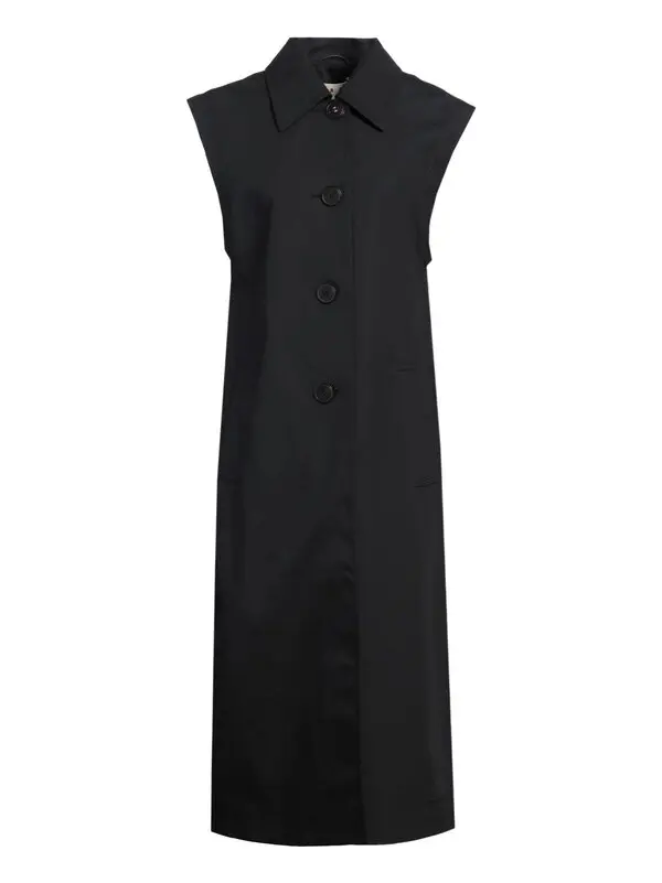 Marni Sleeveless Single-breasted Overcoat - Black