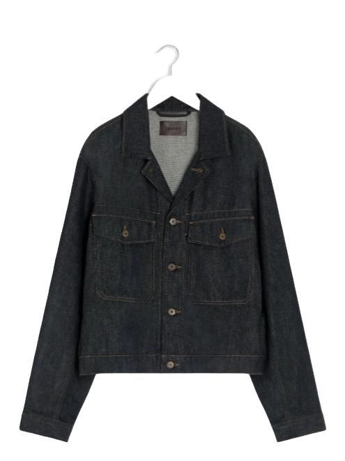 LEMAIRE Long-sleeved Buttoned Denim Jacket - Slate