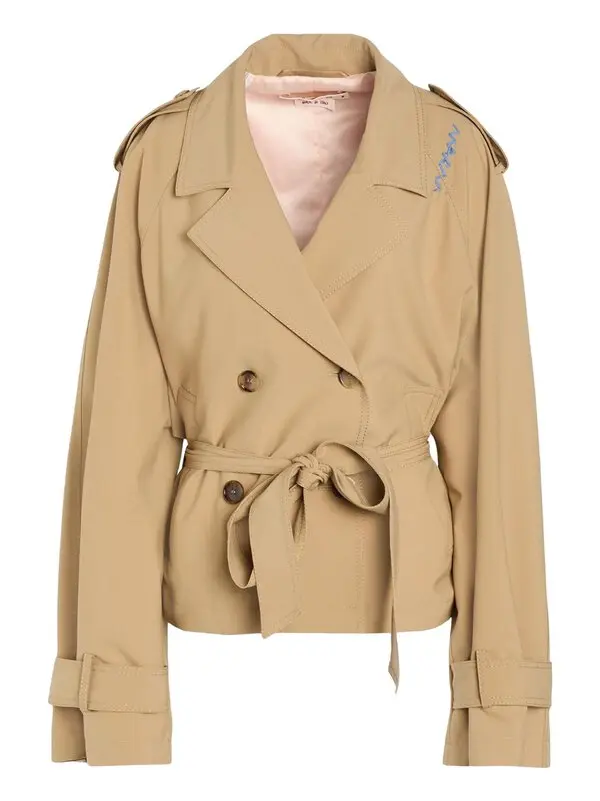 Marni Belted Double-breasted Jacket - Nude