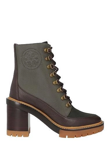 Tory Burch Two-tone Lace-up Ankle Boots - Black