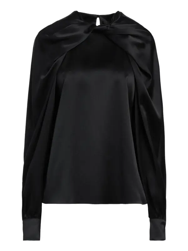 Sportmax Long Sleeved Round Neck Top - Black