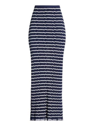 Rag & Bone Plaid Knitted Maxi Skirt - Black