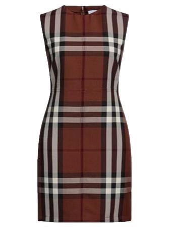 Burberry Plaid Mini Dress - Brown