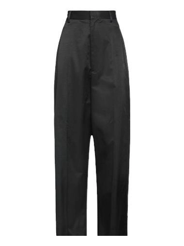 MAISON MARGIELA Wide Leg Satin Trousers - Black