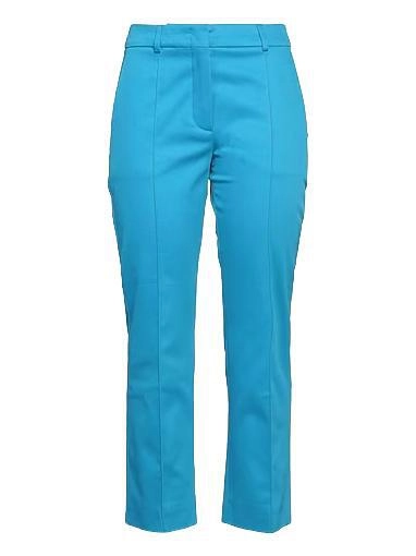 Sportmax High-waisted Straight-leg Pants With Crystal Embellishments - Blue