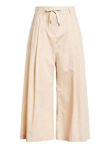 Brunello Cucinelli Striped Wide-leg Pants - Nude