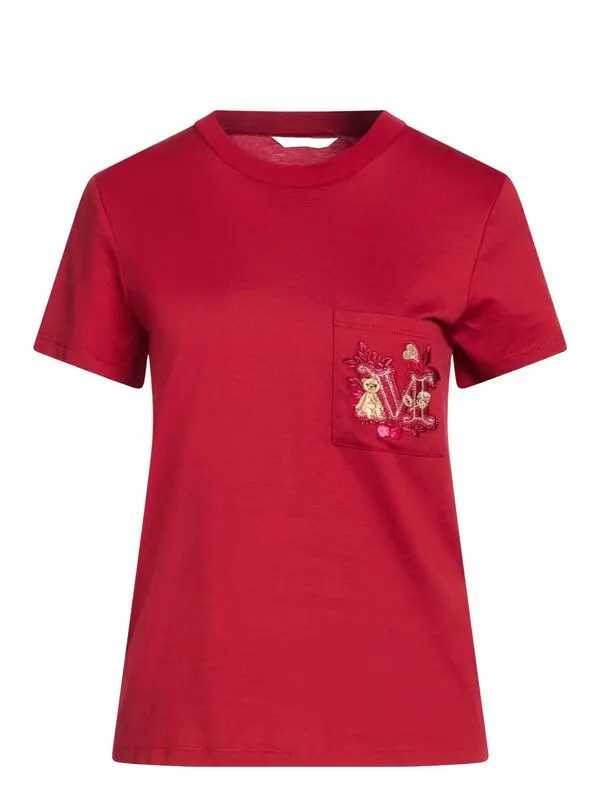 Max Mara Logo Short Sleeve T-shirt - Red