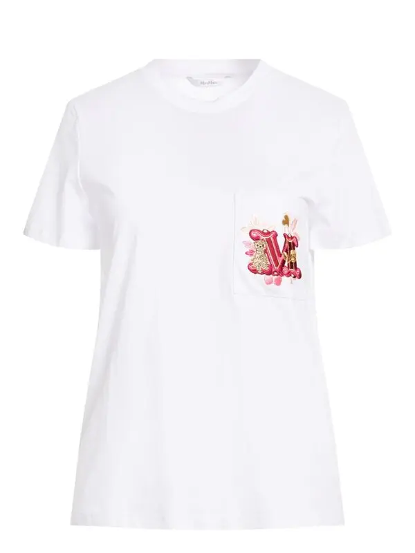 Max Mara Logo Crew Neck T-shirt - White