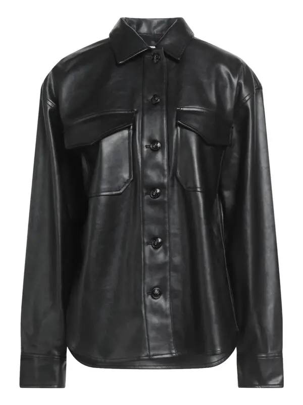 Rag & Bone Minimalist Long Sleeve Synthetic Shirt - Black