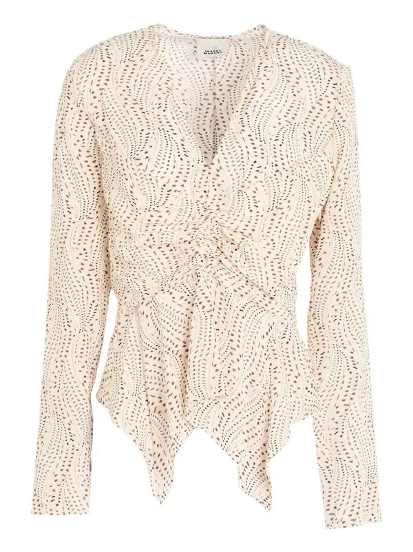 Isabel Marant Étoile Long Sleeve V-neck Blouse - Nude