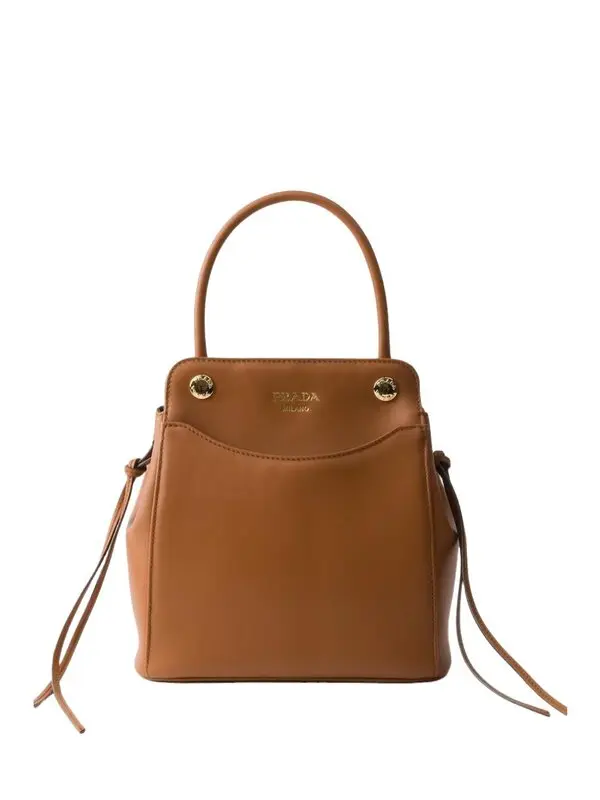 Prada Mini Leather Handbag - Cognac