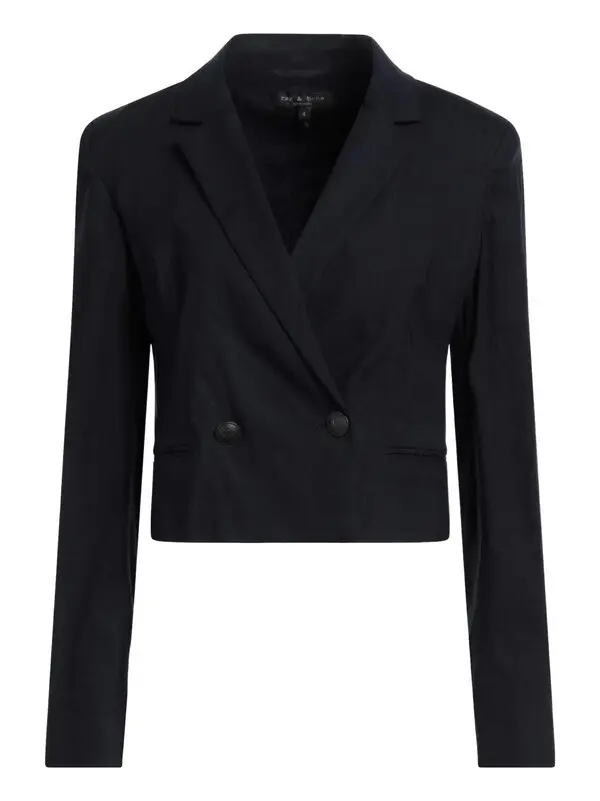 Rag & Bone Double-breasted Blazer With Notched Lapel - Black