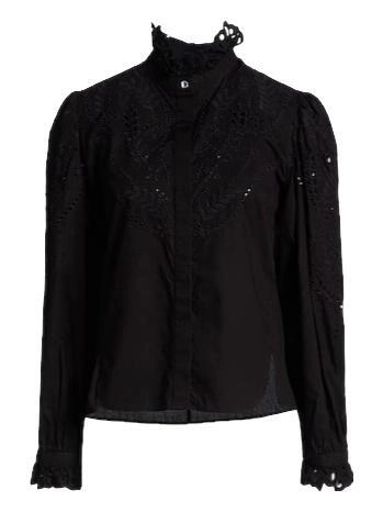 Isabel Marant Étoile Embroidered Long Sleeve Shirt - Black