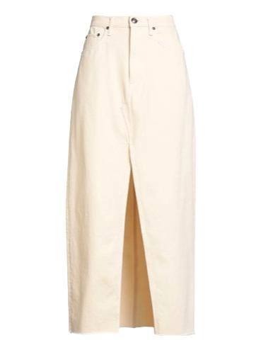 Rag & Bone Colored Denim Flared Skirt - White