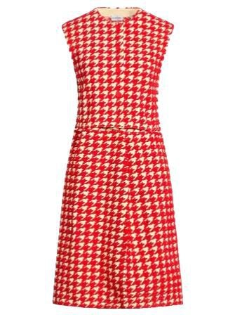 Burberry Houndstooth Dress - Red