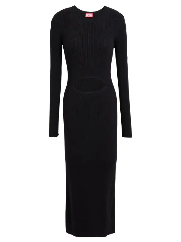 DIESEL® Ribbed Knit Cutout Dress - Black