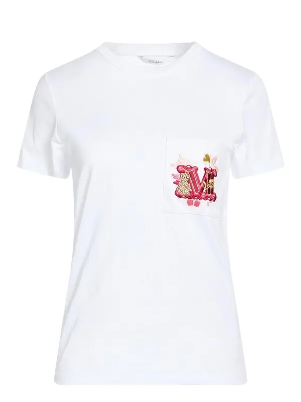 Max Mara Logo Crew Neck T-shirt - White
