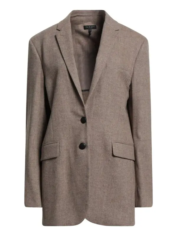 Rag & Bone Welsh Plaid Single-breasted Blazer - Gray