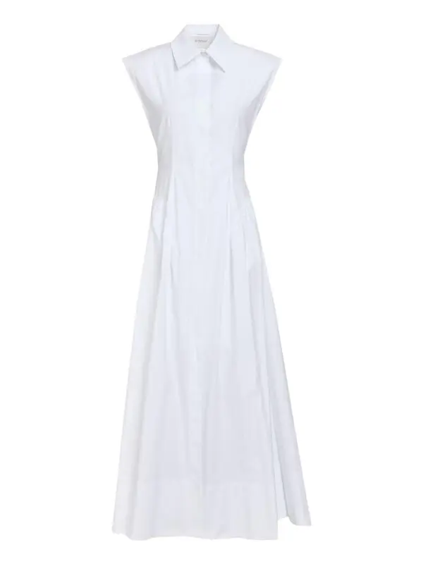 Sportmax Plain Shirt Dress With Classic Collar - White