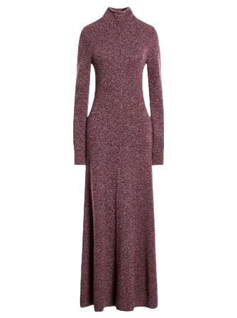 Chloé Knitted Long Sleeve Maxi Dress - Red
