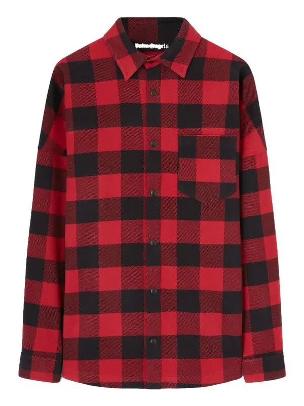 Palm Angels Checked Button-up Shirt - Red