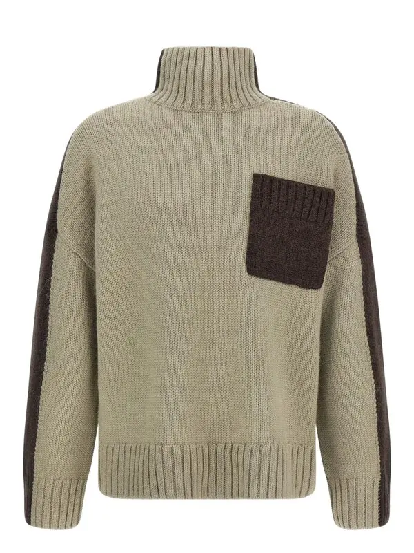 J.W.ANDERSON Jw Anderson Panelled High-neck Long-sleeved Jumper - Nude