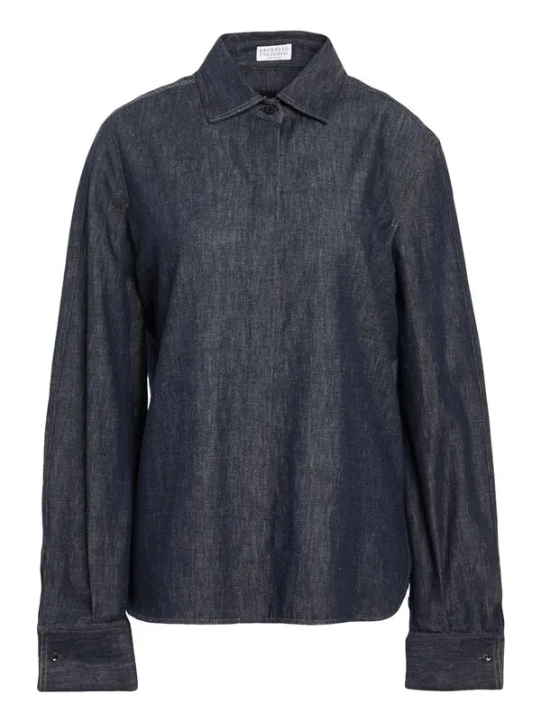 Brunello Cucinelli Denim Shirt - Black