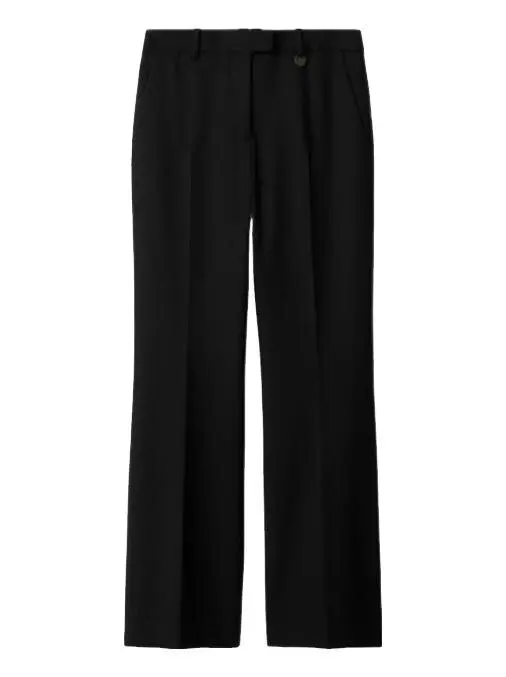 Burberry Wool Blend Tailored Trousers - Black