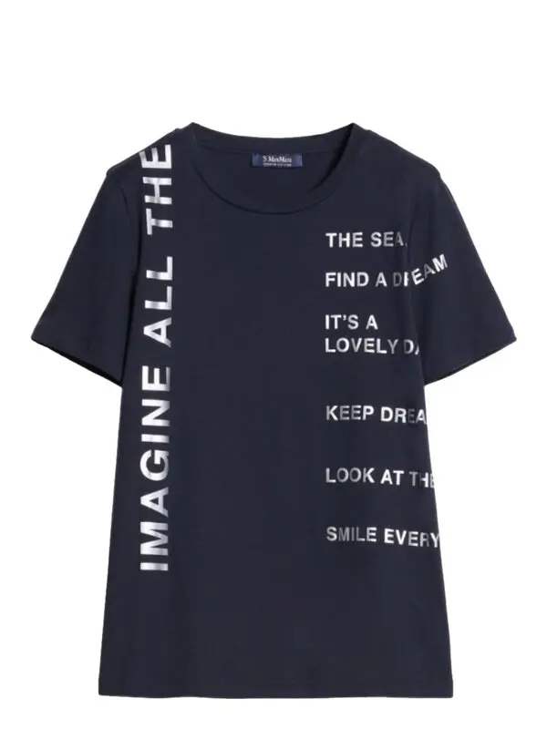 Max Mara Graphic Print T-shirt - Black