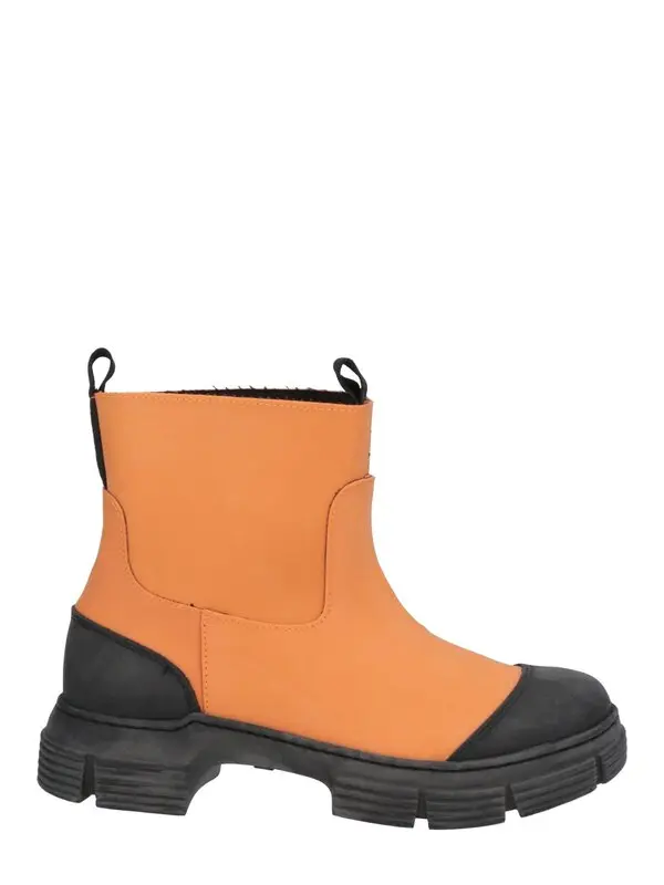 GANNI Two-tone Ankle Boots - Orange
