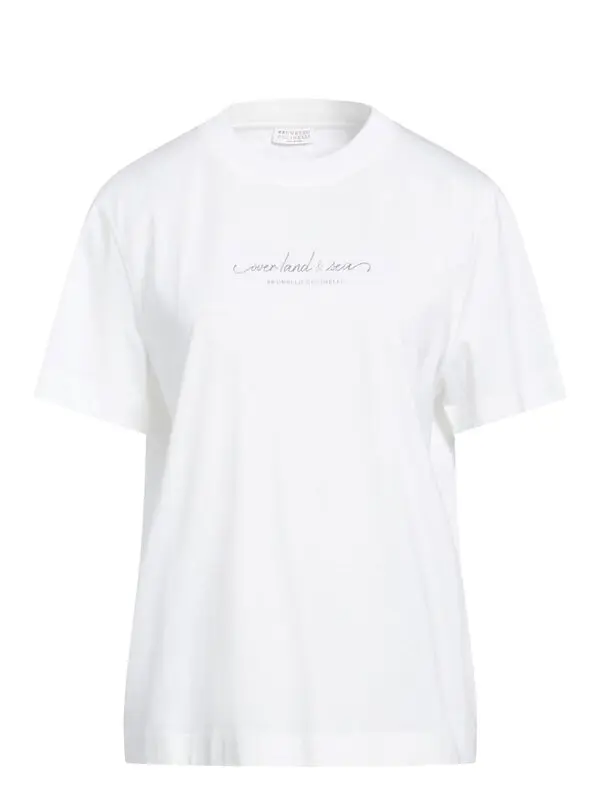 Brunello Cucinelli Logo Crewneck T-shirt - White