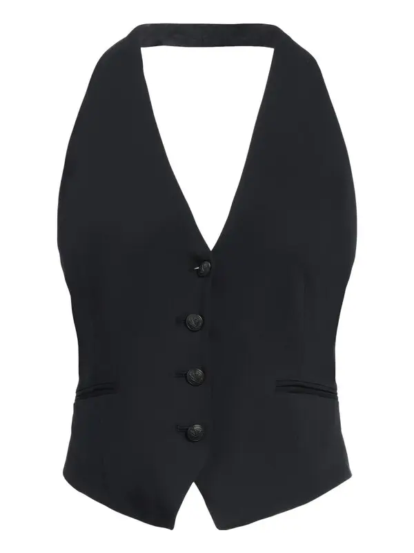 Rag & Bone Plain Colour Waistcoat - Black