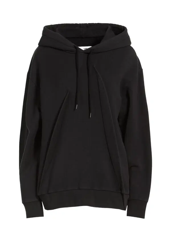 MAISON MARGIELA French Terry Hoodie With Darts - Black