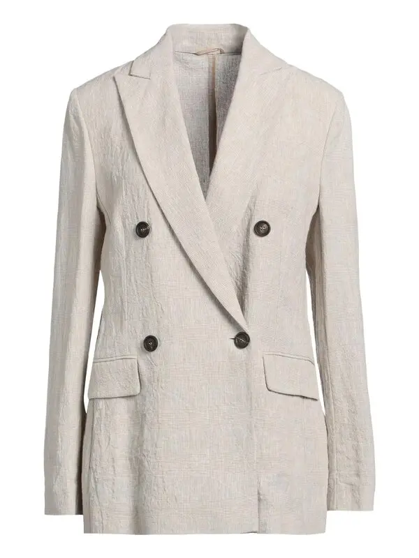 Brunello Cucinelli Double-breasted Blazer - Nude