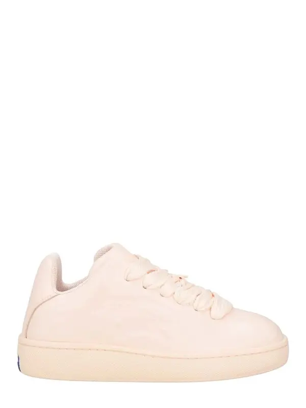 Burberry Round Toe Low Top Sneakers - Nude