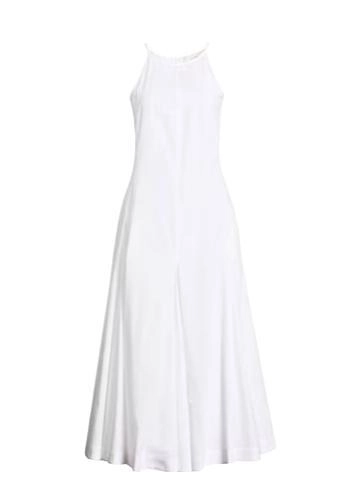 Sportmax Sleeveless Halter Dress With Pockets - White