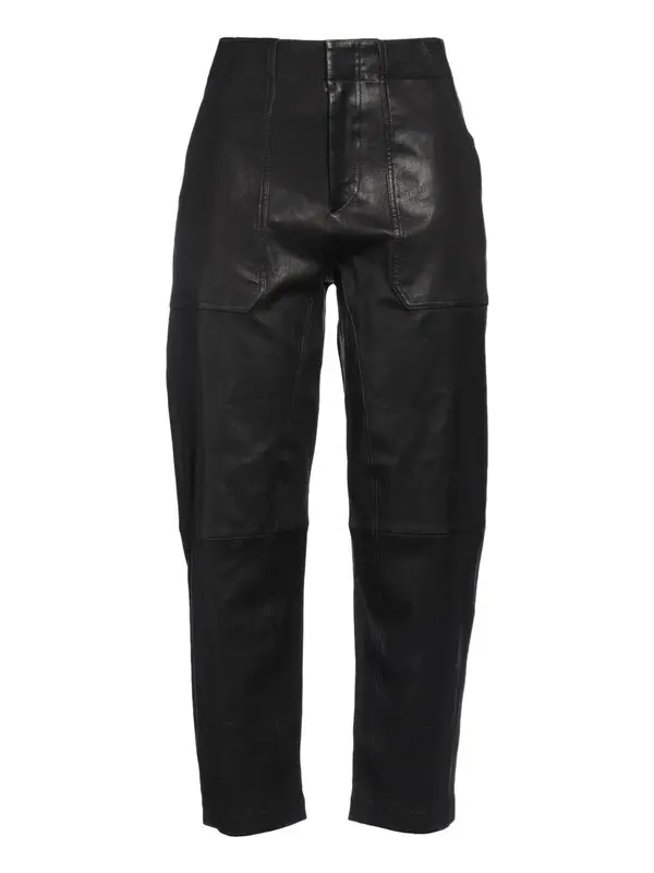 Rag & Bone Minimalist Straight-leg Leather Pants - Black