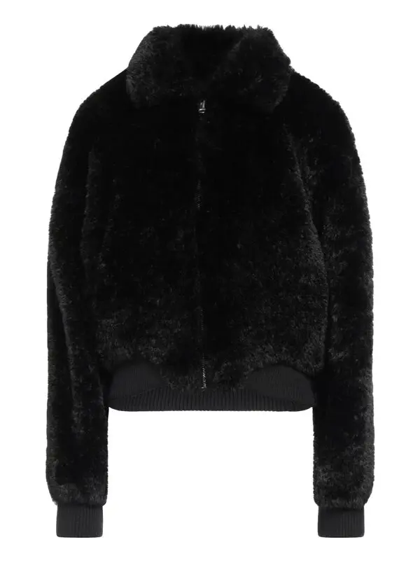 Rag & Bone Long Sleeve Plush Coat - Black