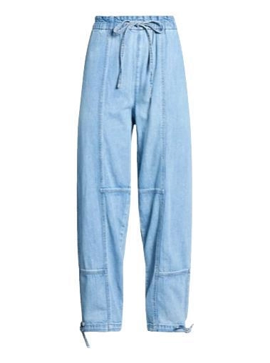 Rag & Bone Tapered Light Wash Denim Drawstring Pants - Blue