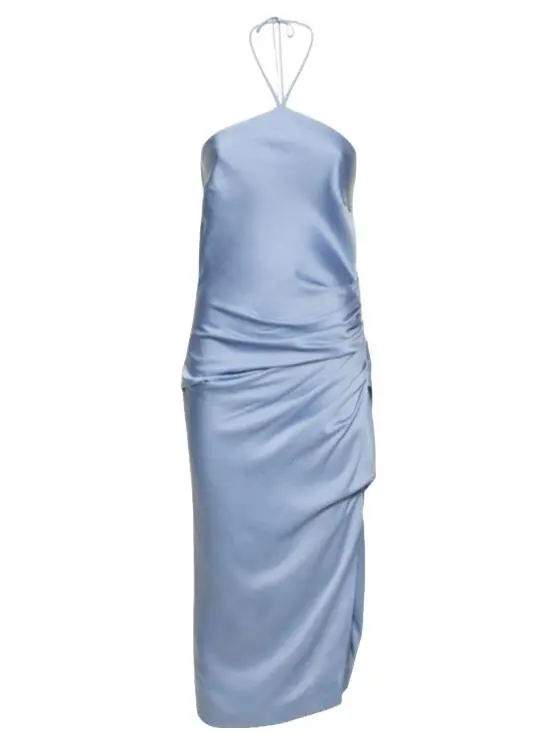 Simkhai Hansel Halter Neck Midi Dress - Blue