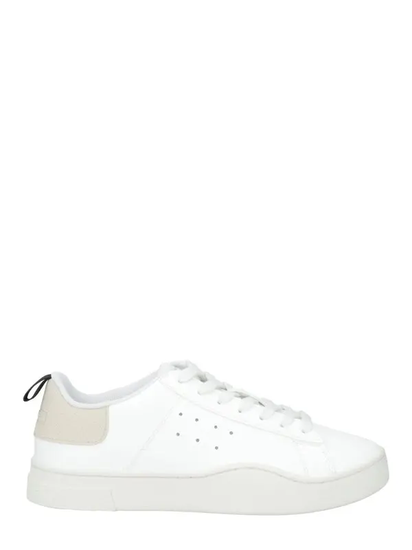 DIESEL® Low-top Lace-up Sneakers With Rubber Sole - White