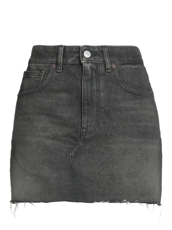 MAISON MARGIELA Colored Washed Denim Pencil Skirt - Black