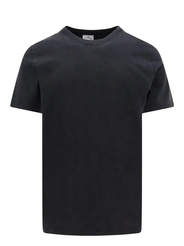 COURREGES Courrèges Logo Embroidered Crewneck T-shirt - Black