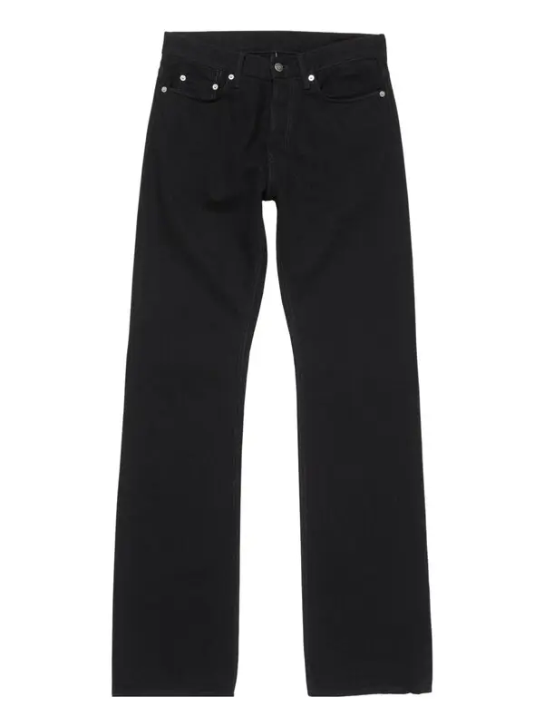 Acne Studios Button Detailed Flared Jeans - Black