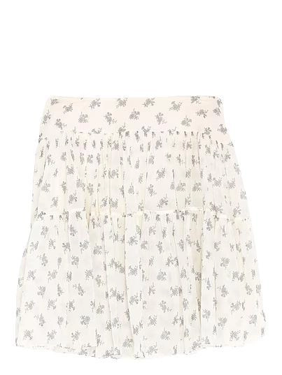 Chloé Printed Crepe Skirt - White