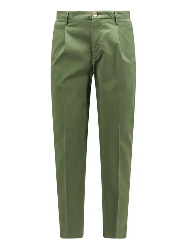 Incotex Stretch-cotton Tapered Trousers - Green