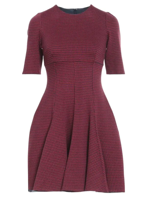 Dolce & Gabbana Houndstooth Jersey Dress - Red