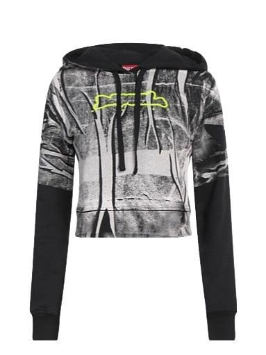 DIESEL® Two-tone Hooded Sweatshirt - Black