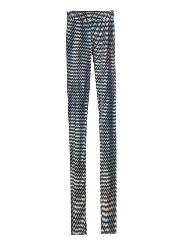 Dolce & Gabbana Two-tone Knitted Leggings - Gray